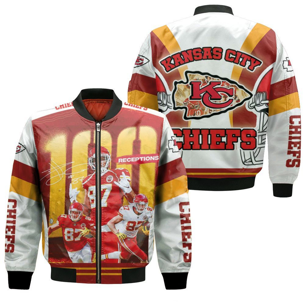 Kansas City Chiefs Super Bowl 2021 AFC West Division 100 Bomber Jacket ...