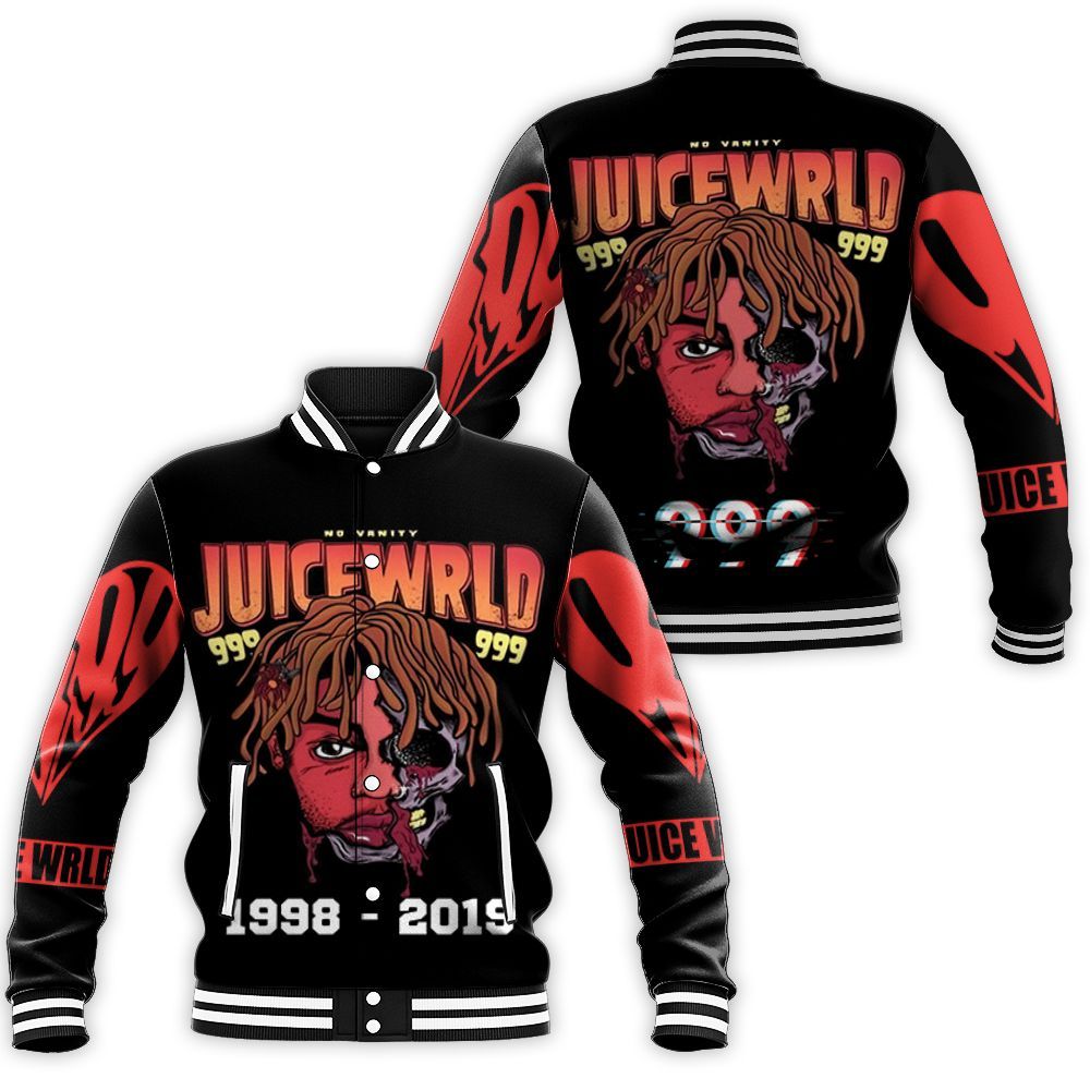 Juice Wrld 999 Pop Half Skull Baseball Jacket BJ0364 - Sillyfrogs